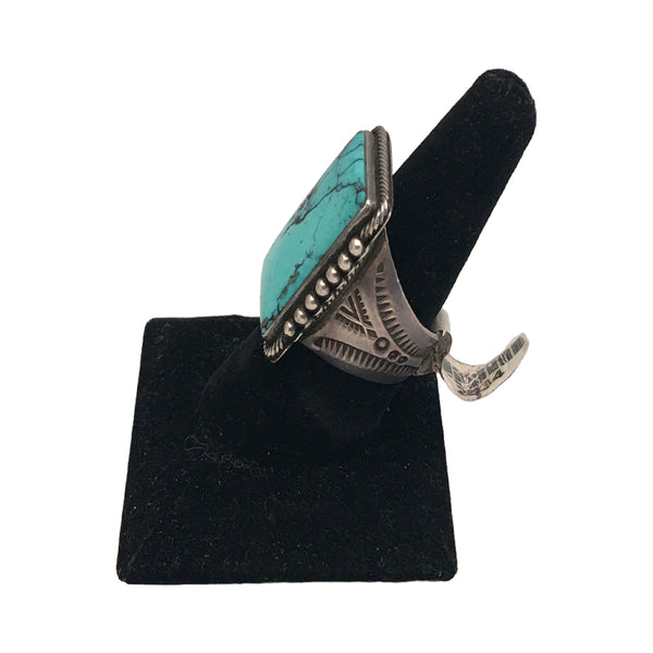 Square Turquoise Ring – Custer Battlefield Trading Post Company